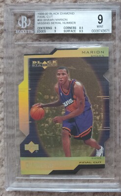 1999 Black Diamond Final Cut /50 Shawn Marion RC BGS 9 Missing Serial ...