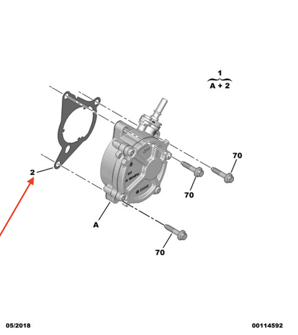 PEUGEOT 2008 Vacuum Pump Seal 9835543580 New Genuine | eBay