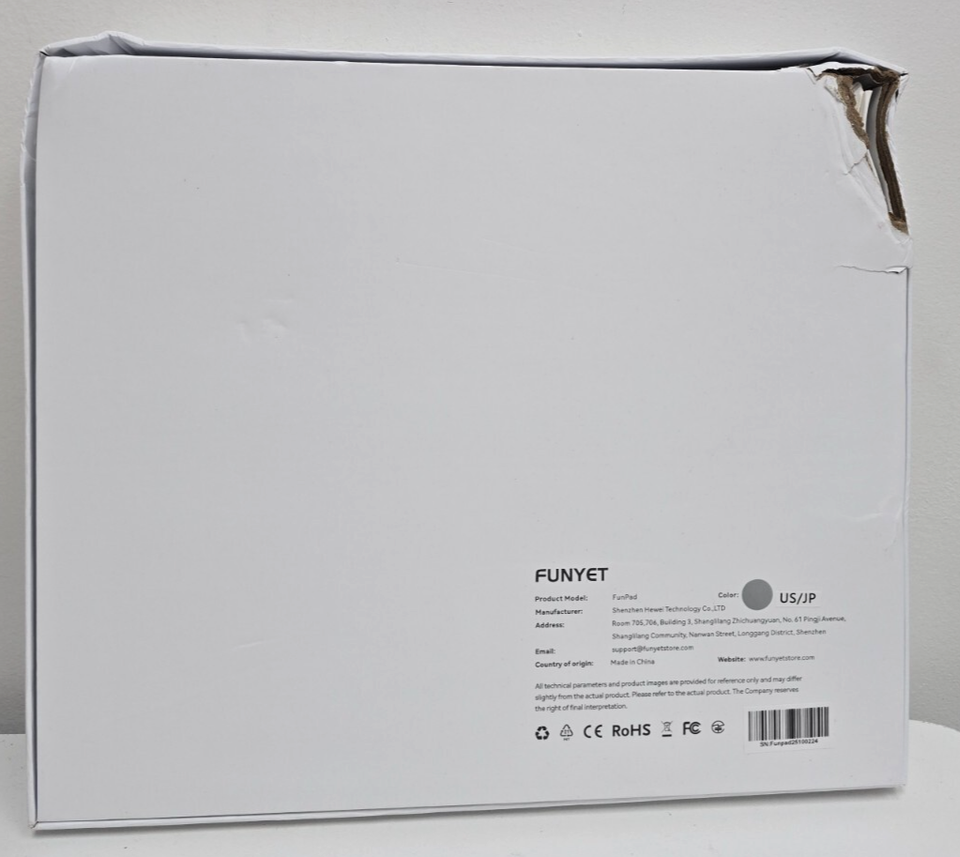 FunYet FunPad 10" Android Tablet 128GB / 8GB RAM, GPS Wifi *NEW -Damagd ...