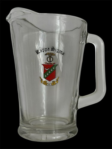Vintage Kappa Sigma Fraternity Glass Beer Pitcher – ΚΣ Greek Life Crest ...