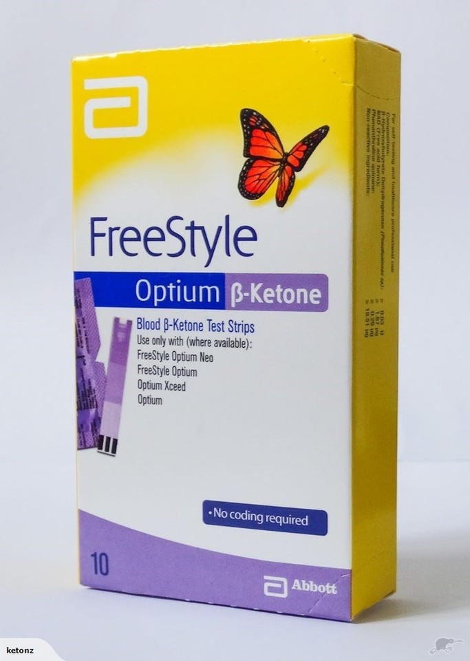 Abbott FreeStyle Optium Blood Ketone Test Strips - 10 Pack Exp12/26 ...