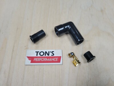 8mm Black Ignition High Temp Ceramic Spark Plug Wire Boot Terminal Kit ...