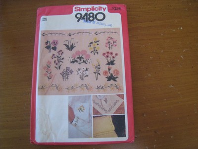 9480 Sewing Transfers for Embroidery Floral Designs Simplicity Stickers ...