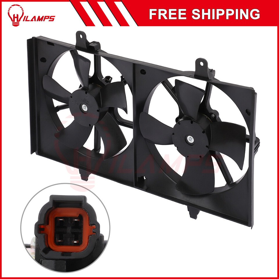 For 02-06 Nissan Altima 04-08 Maxima Radiator Condenser Cooling Fan ...