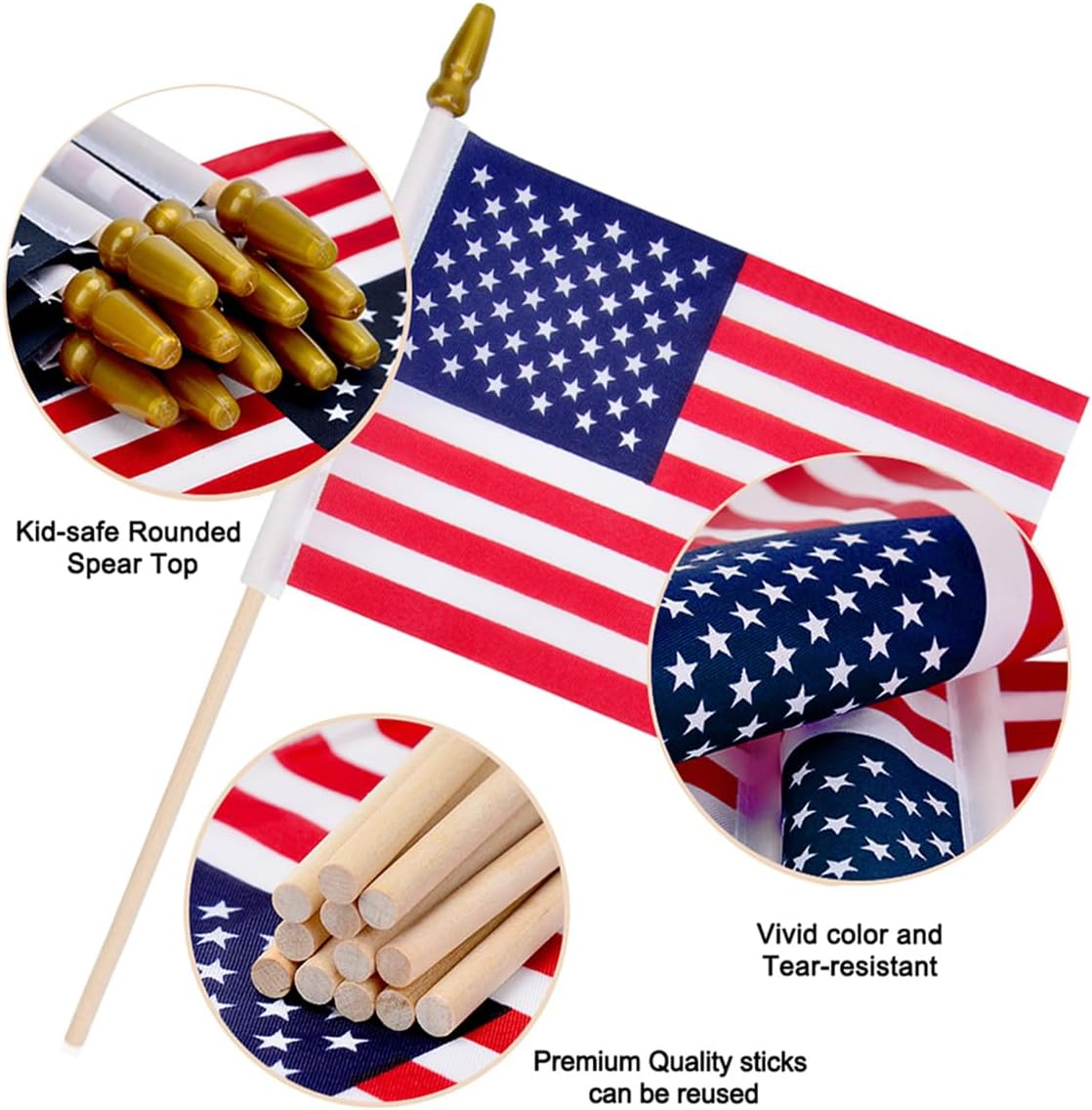 American Flag With Stick Figure