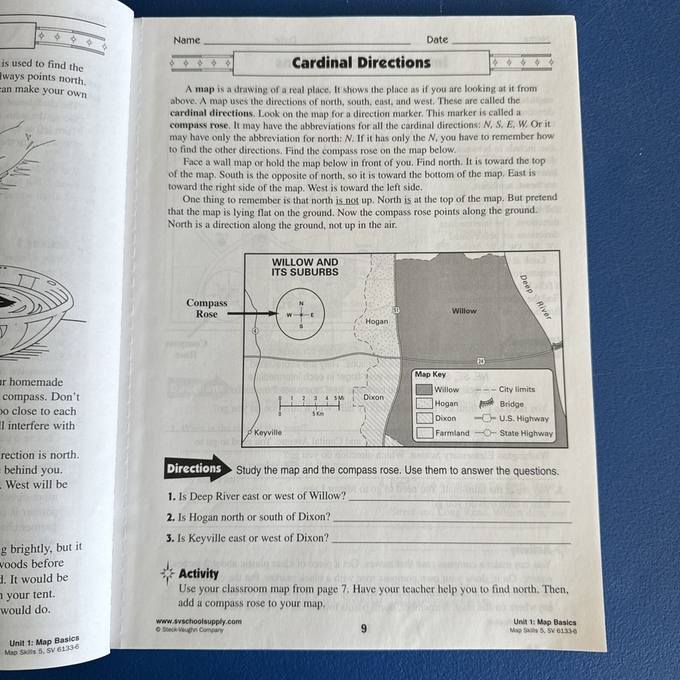 Map Skills for Today: Grade 5: Paperback - EXCELLENT | eBay