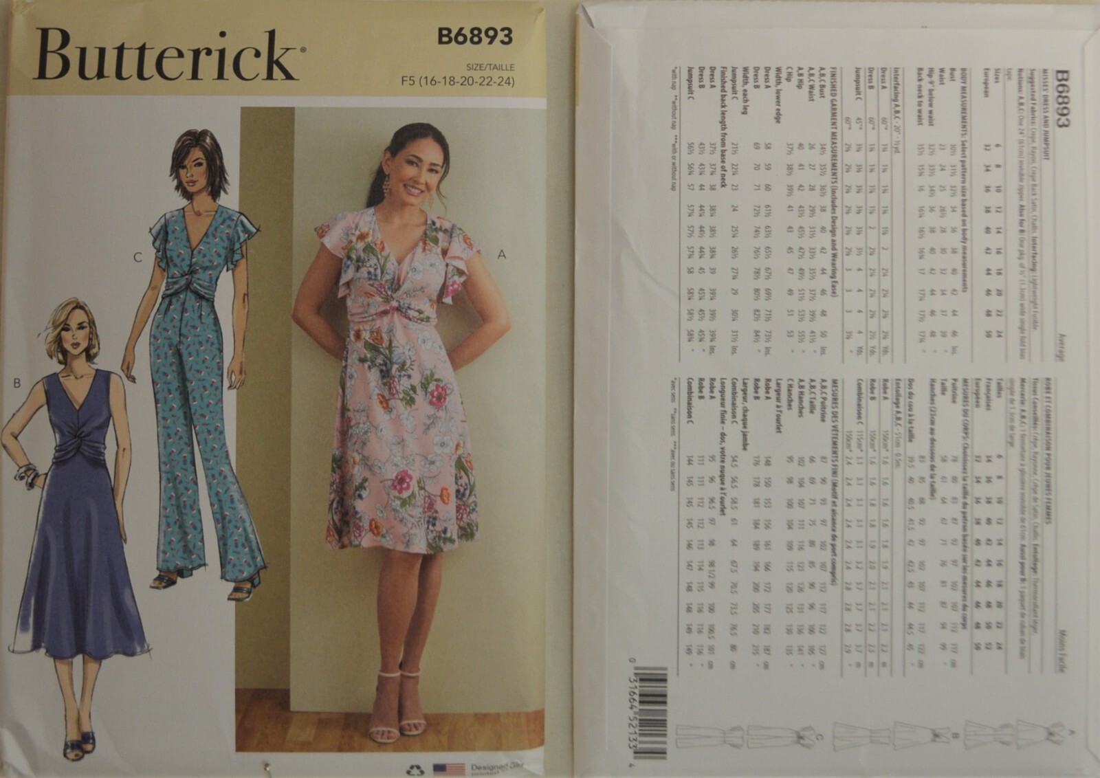 Butterick 6893 - Misses' Dress and Jumpsuit | eBay