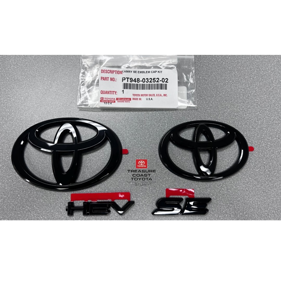 Genuine Oem Toyota 2025 Camry SE Blackout Emblem Overlay PT948-03252-02 ...