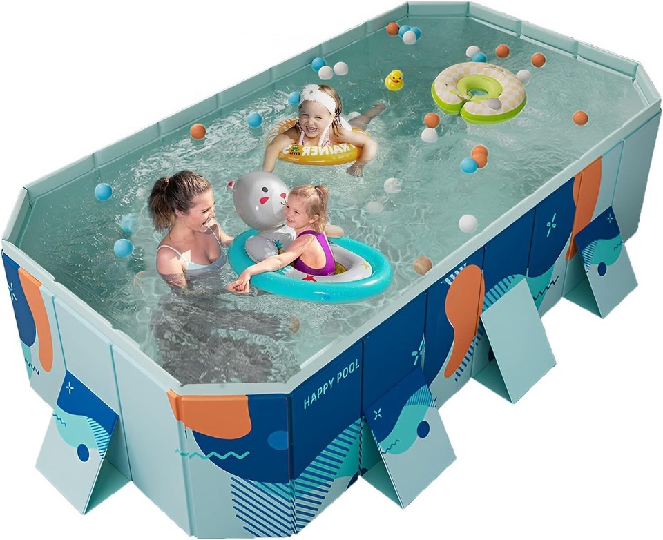 Paddling Pool Foldable Non-Inflatable Swimming Pool Kids family116 IN ...
