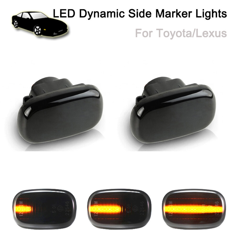 Smoke LED Dynamic Side Marker Signal Light For Toyota & Lexus GS 300 RX ...