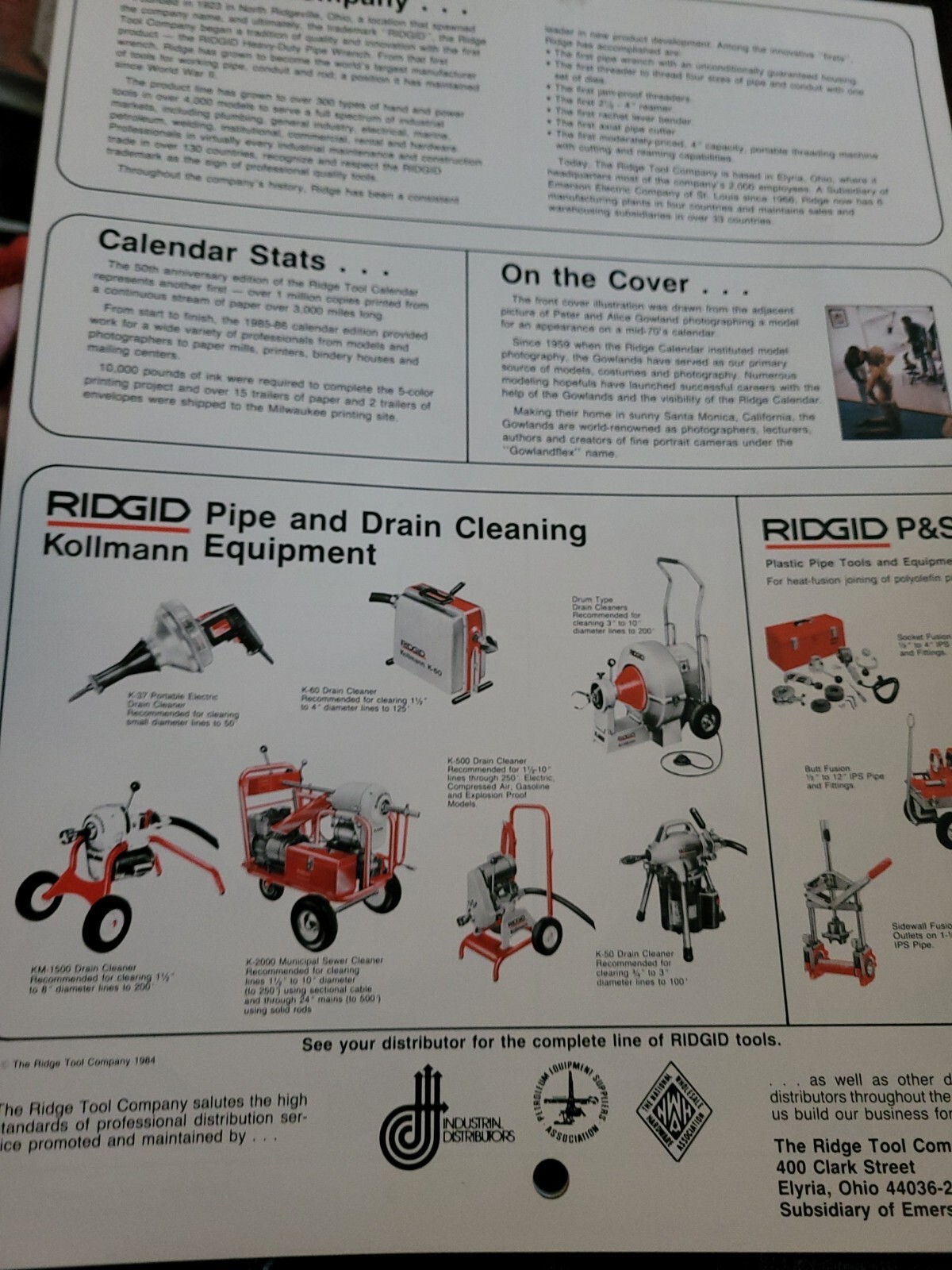 Ridgid Tool Co 50th Anniversary Ed. Swimsuit 1985-1986 Ridgid Pin-Up ...