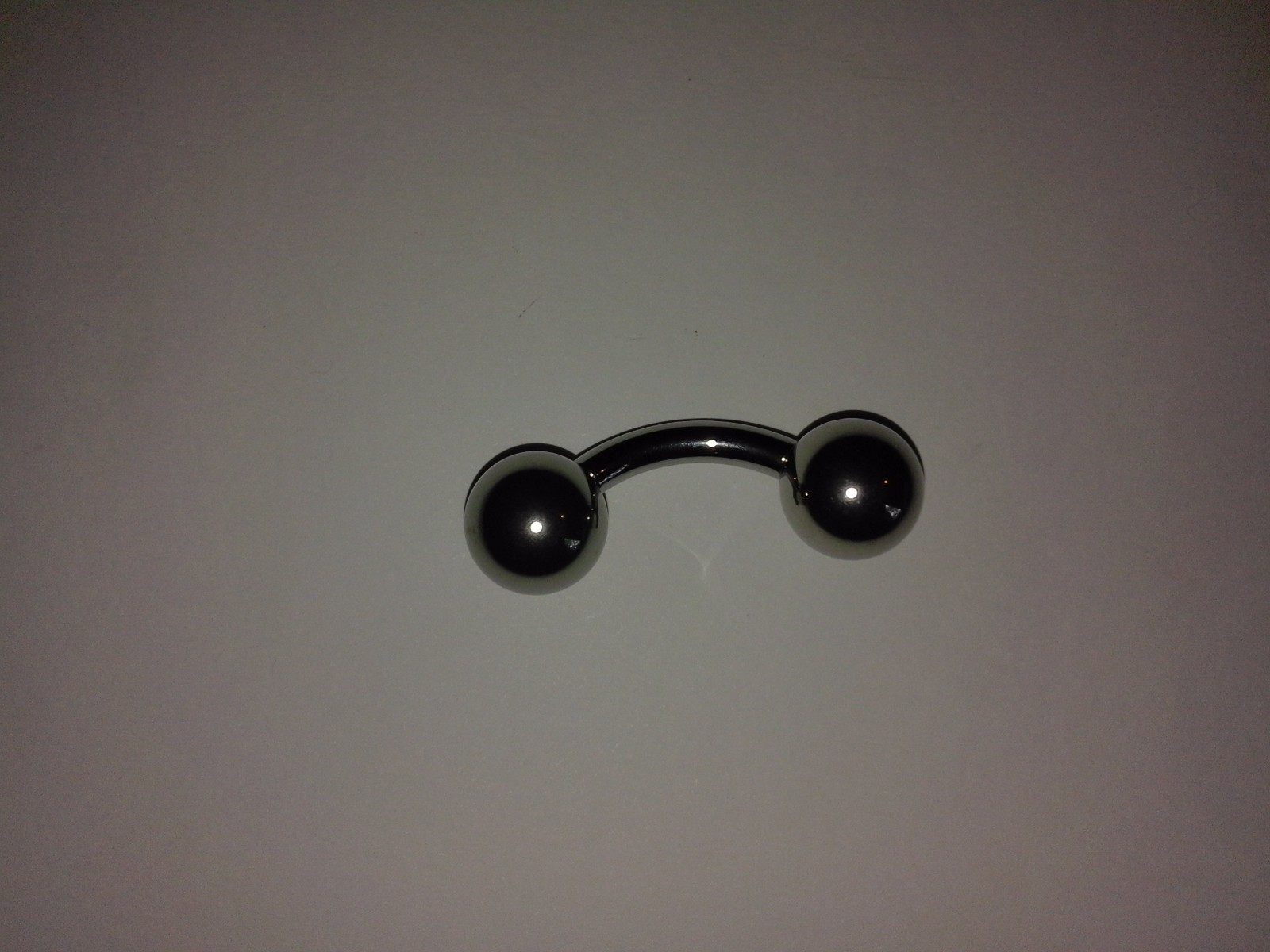 HEAVY GAUGE CURVED BARBELL BANANA BAR 7X19MM PRINCE ALBERT PA 18MM ...