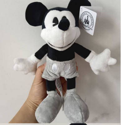 Disney Black and white vintage Mickey Mouse Soft Stuffed Plush Toy Gift ...