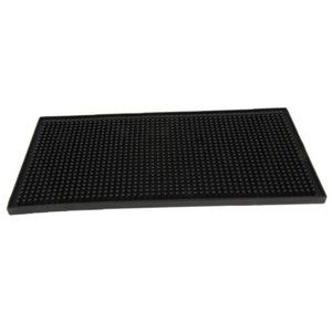 Black Rubber Service Drip Mat Anti--Slip Drink Bar Spill Mat 12x6 ...