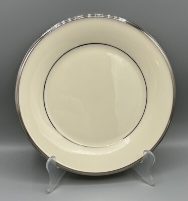 Lenox China SOLITAIRE Salad Plate 8" Ivory w/ Platinum Trim USA | eBay