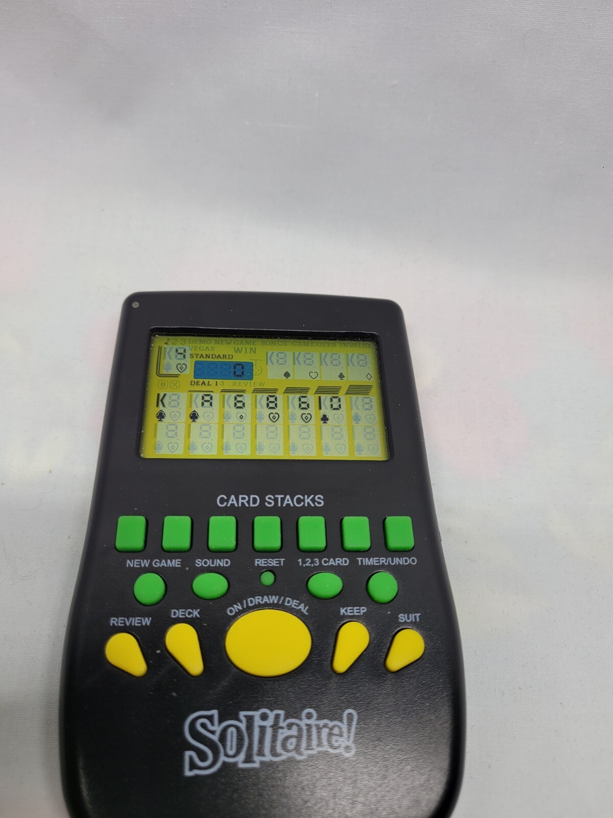 Handheld SOLITAIRE Electronic Pocket Arcade Hand Held Travel Card Game ...