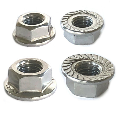 M8 M10 Sperrzahnmutter Bundmutter Flanschmuttern DIN 6923 Edelstahl A2 ...