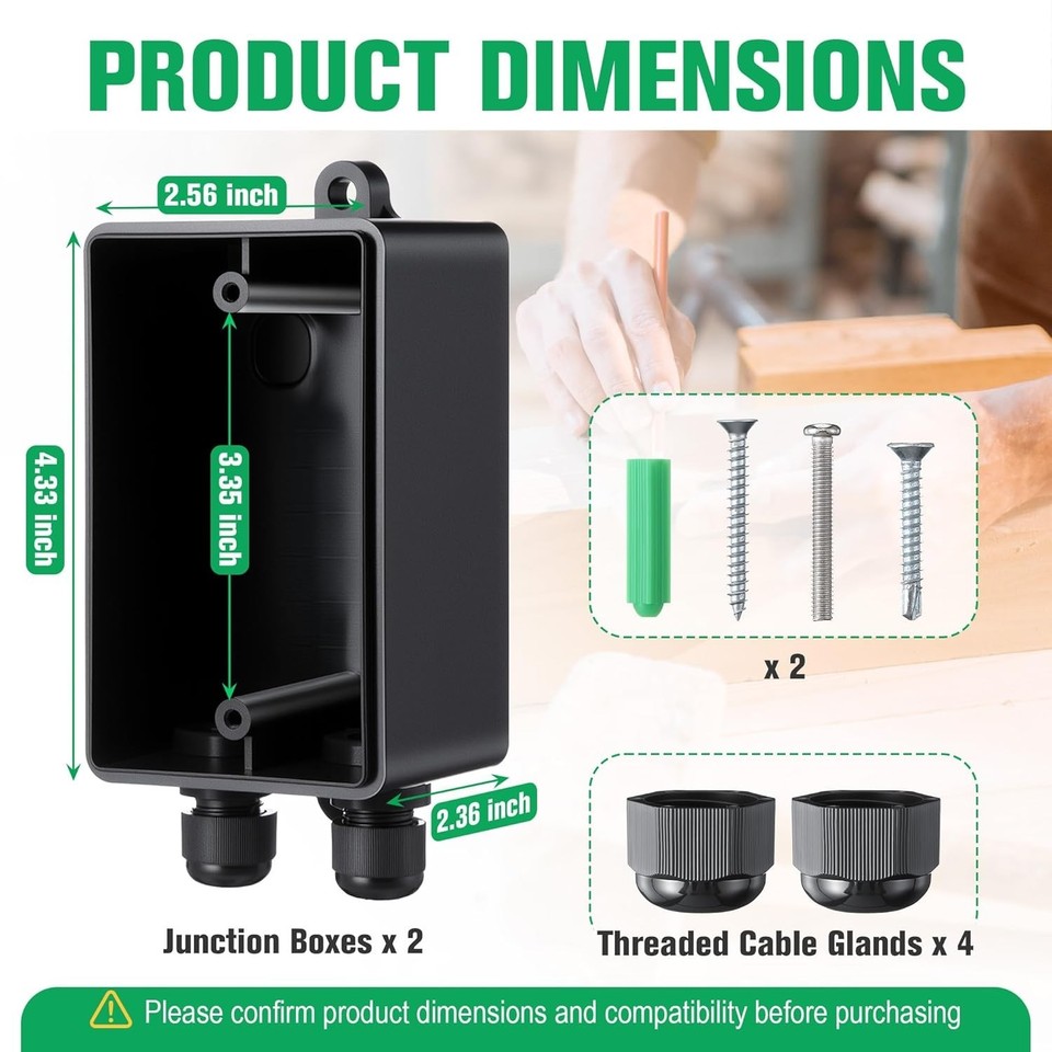 Deep Switch Box with Cable Glands and Screws for Full Installation ...