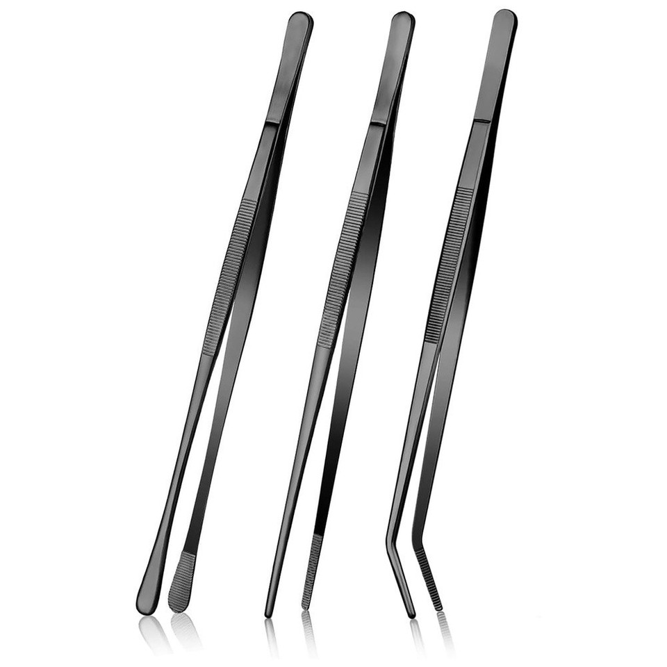 BBQ Tongs Grilling Utensils For Grilling Heat Resistant Three Head ...