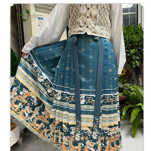 Horse Face Skirt Ming Dynasty Hanfu National MaMian Skirt Traditional ...