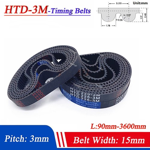 HTD-3M Timing Belts Pitch 3mm Close Loop Rubber CNC Synchronous Belt ...