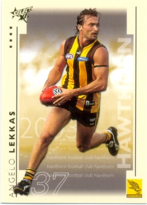 2003 Select AFL XL series Common card - 131 - Angelo Lekkas - Hawthorn ...