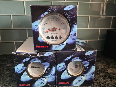 Suzuki Marine Outboard Gauge set Tachometer Trim Hour Meter White Face ...