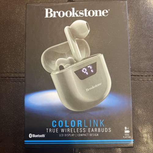 Brookstone Color Link True Wireless Earbuds Bluetooth LCD compact ...