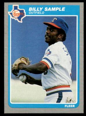 1985 Fleer #566 Billy Sample Texas Rangers | eBay