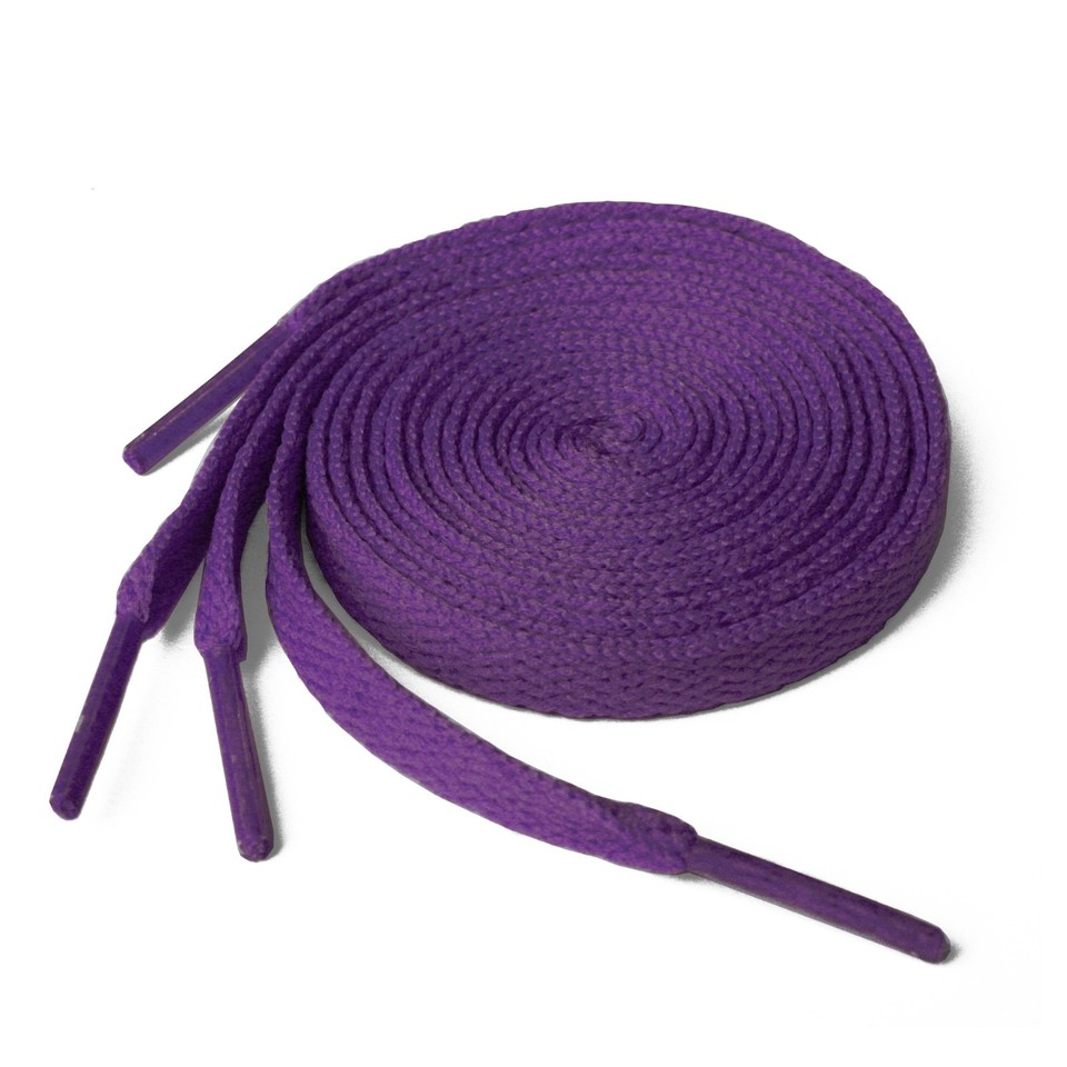 Flat Shoe Laces for Trainers or Boots Shoes 8mm Wide Black White or ...