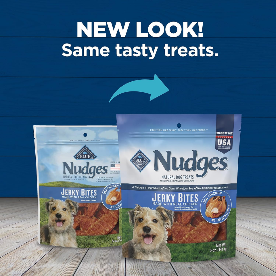 Nudges Jerky Bites Dog Treats, Made in the USA with Natural Ingredients ...