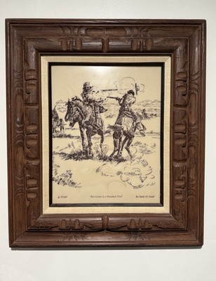 Kit Carson In A Horseback Duel - 1975 20x23 by Charles M. Russell W ...