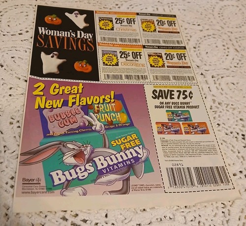 Vintage Looney Tunes Bugs Bunny Vitamins 1990s 1 Page Print Ad Coupon ...