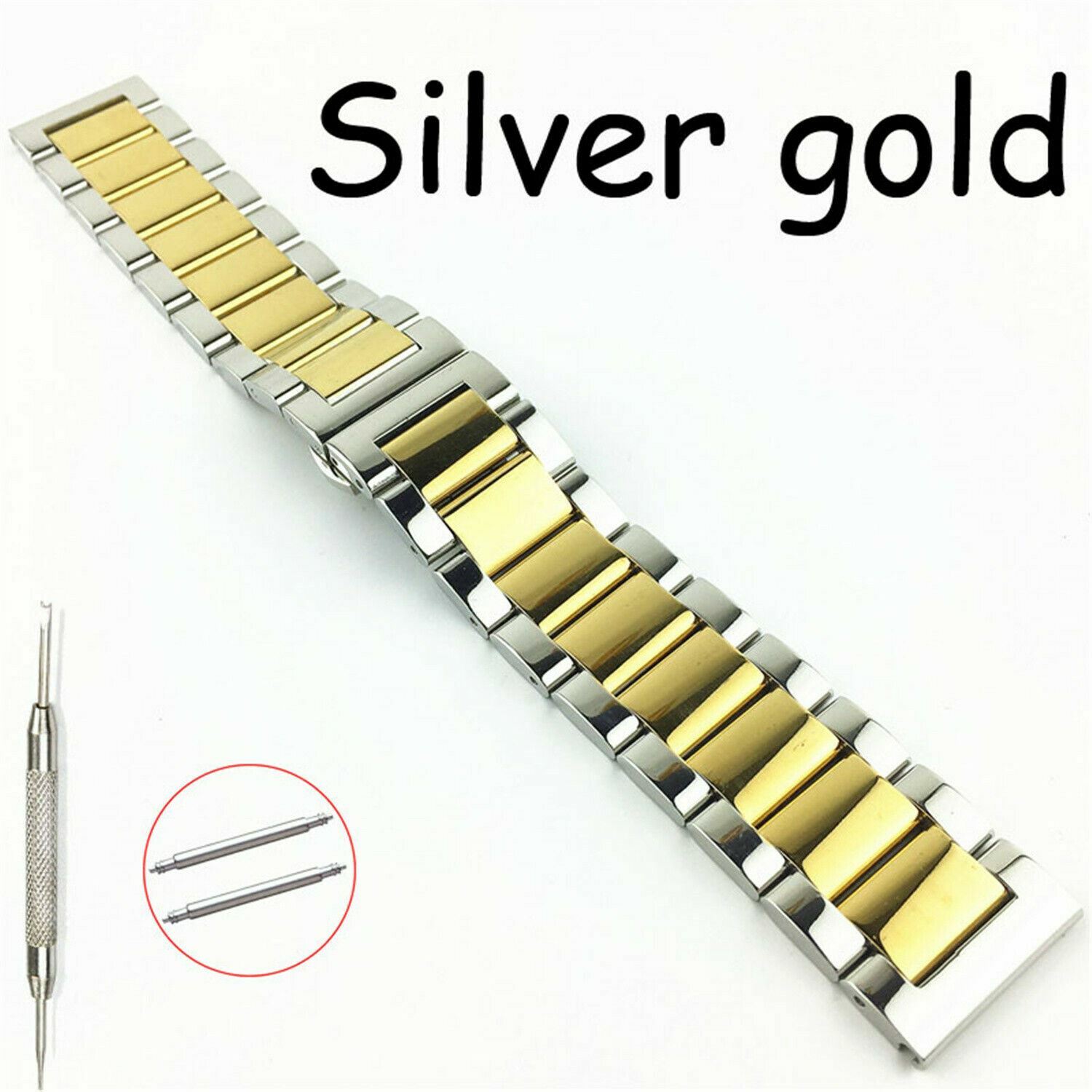 16 18 20 21 22mm 23 24 26mm Glossy Matte Stainless Steel Watch Band ...