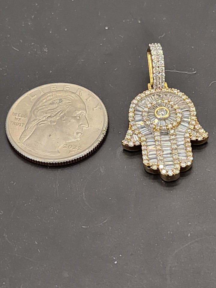 10k gold real diamond pendant men | eBay