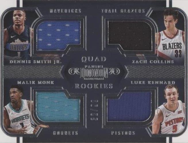 2017-18 Panini Dominion - Quad Rookies Malik Monk, Luke Kennard, Dennis ...