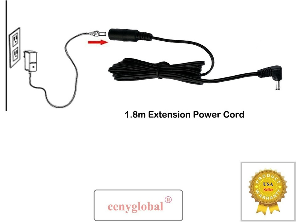 Extension Power Cable Cord For X Rocker Sound Video Audio Gaming Chair ...