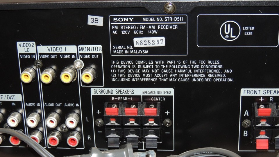 Sony STR-D511 FM Stereo Receiver | eBay