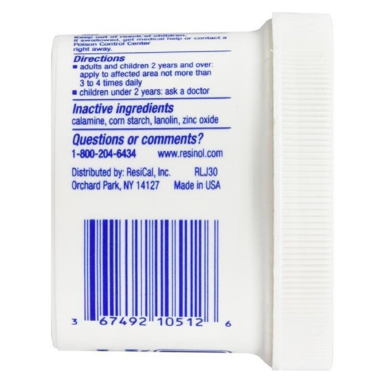 Resinol Medicated Ointment Minor Skin Irritation Fast Relief Soothing 3 ...