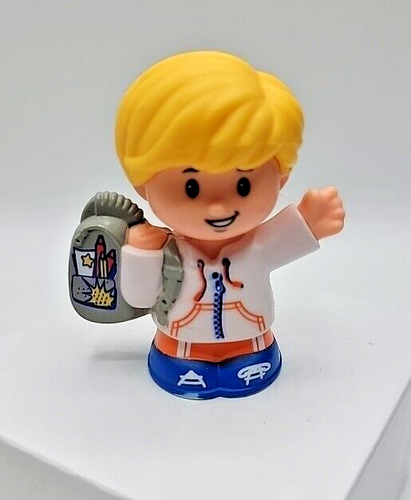 Fisher Price Little People Sit With Me School Bus Boy Backpack Figure ...