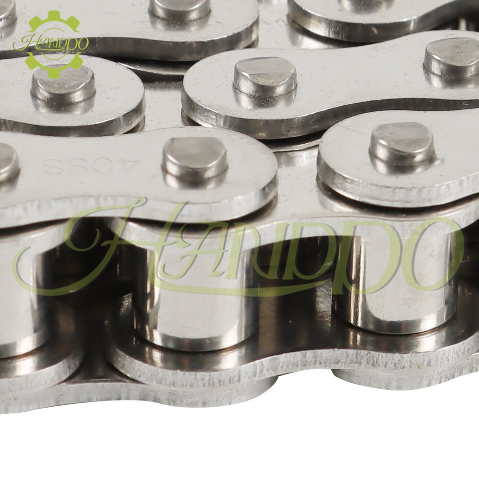 #40SS Stainless Steel Roller Chain × 10 Feet With 1 Connecting Link New ...