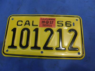 NOS California license plate MC 1956 NOS NOS B429 | eBay