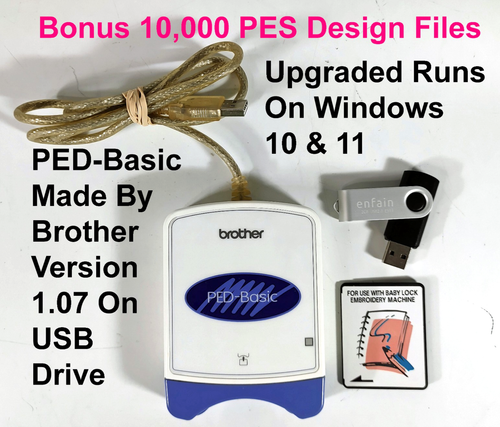 Card & Box PED-BASIC Ver 1.07 Windows 10/11 PES File Transfer SYS ...