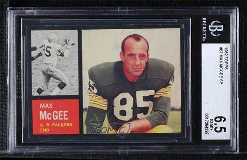 1962 Topps Max McGee #67 BGS 6.5 | eBay