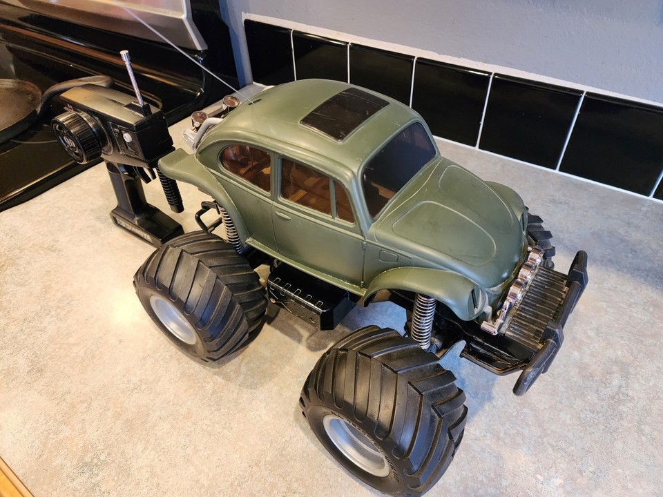 Vintage TAMIYA HUMP BACKED MONSTER BEETLE RC Remote Control Car 1988 ...