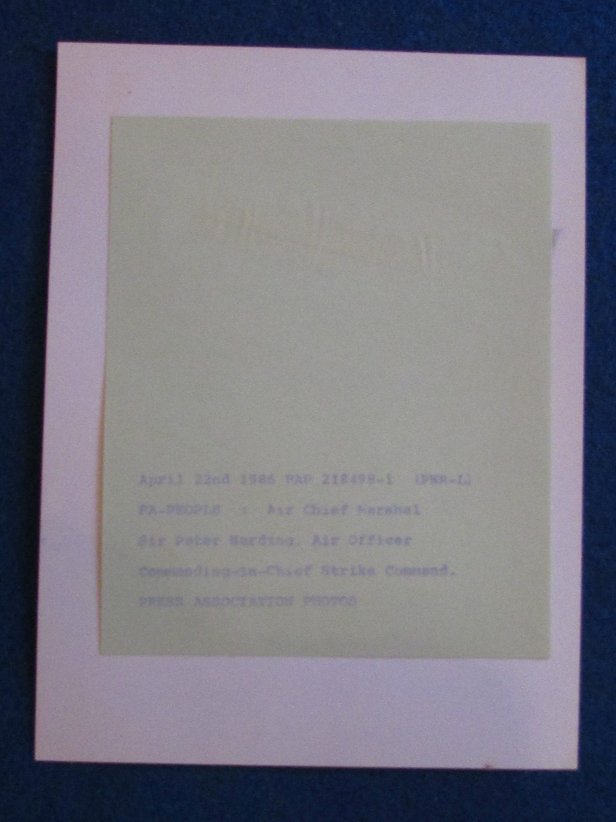 Original Press Photo - 8"x6" - Air Chief Marshal Sir Peter Harding ...