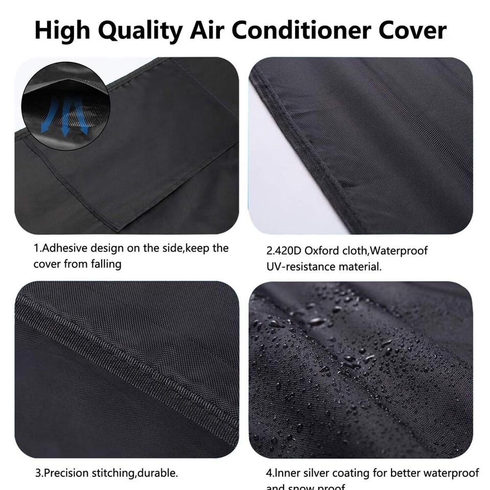 Air Conditioner Square Cover Heavy Duty Central AC Outdoor Waterproof ...
