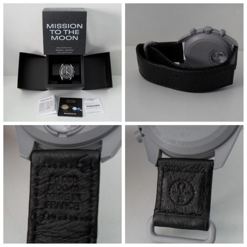 Omega X Swatch Mission to the Moon Moonswatch OEM Leather Strap ...