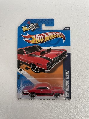 2012 Hot Wheels #81 Muscle Mania Mopar ‘12 '68 Dodge Dart Red Car 1/64 ...