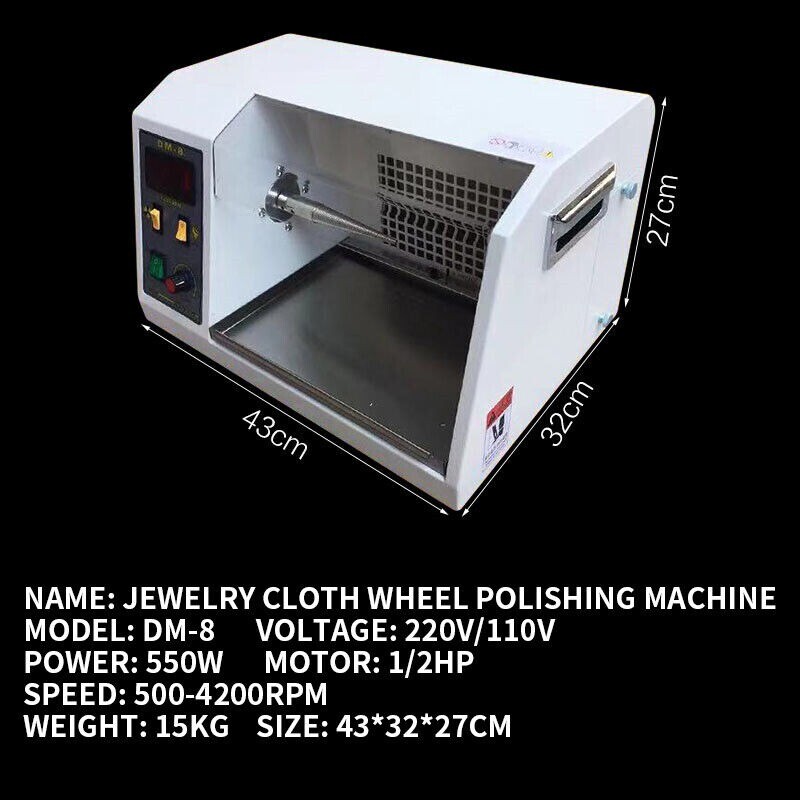 Jewelry Cloth Wheel Polishing Machine Top Grinding Adjustable Speed ...